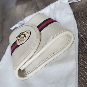 Gucci | Bags | Gucci Rajah Crossbody Mini Bag Ivory Textured Calfskin ...